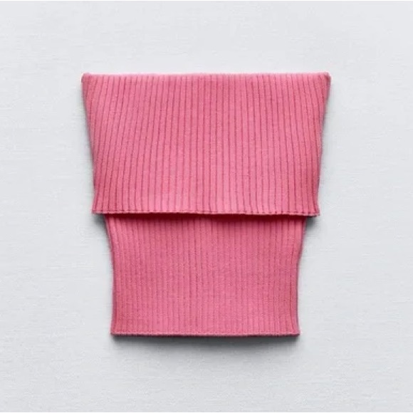 Zara | Tops | Zara Ribbed Pink Bandeau Tube Top | Poshmark